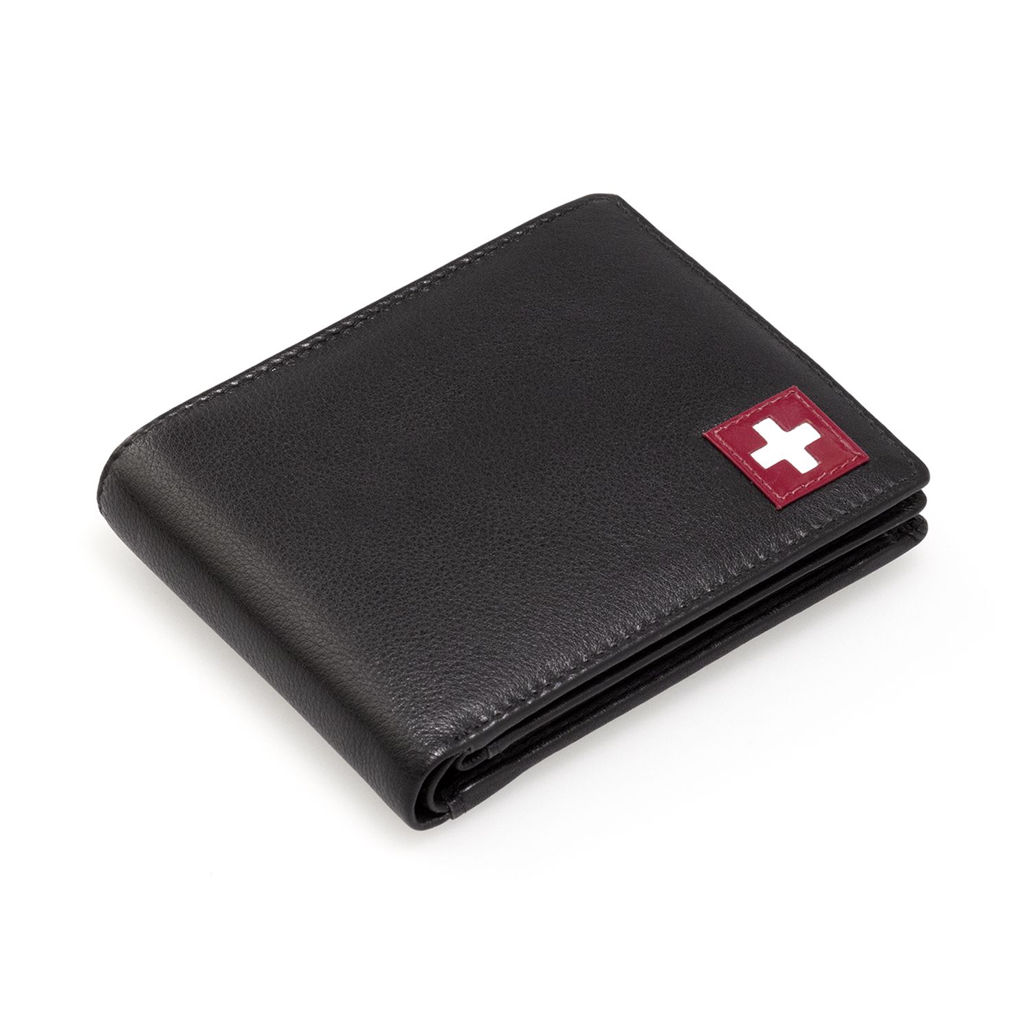 Swiss style wallet, black, with 10 compartments for credit cards ...